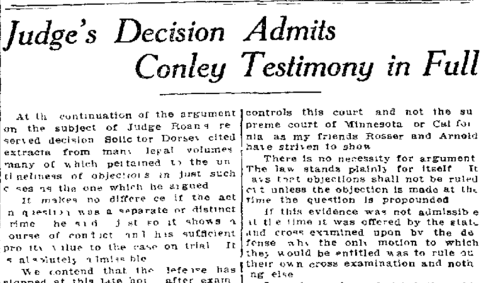 Judge’s Decision Admits Conley Testimony in Full – The Leo Frank Case ...